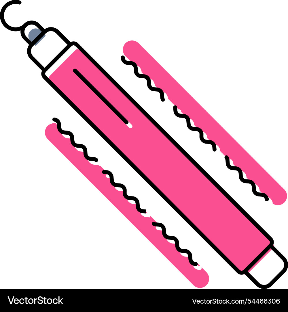 Glow sticks rave retro color icon Royalty Free Vector Image