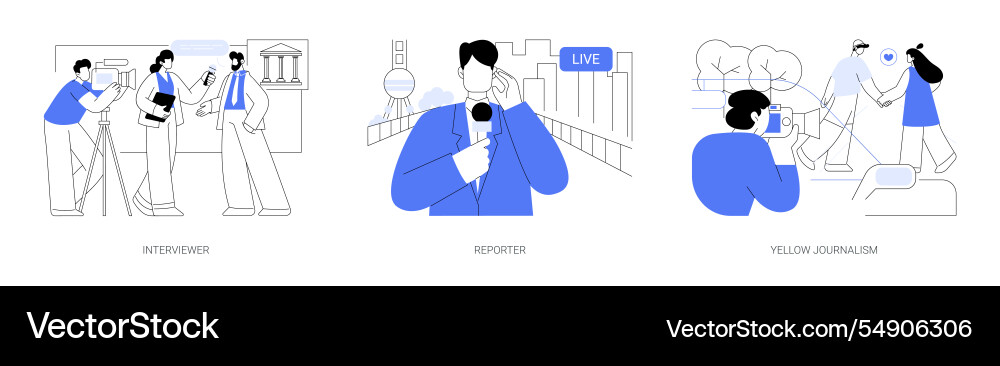 Journalism isolated cartoon Royalty Free Vector Image