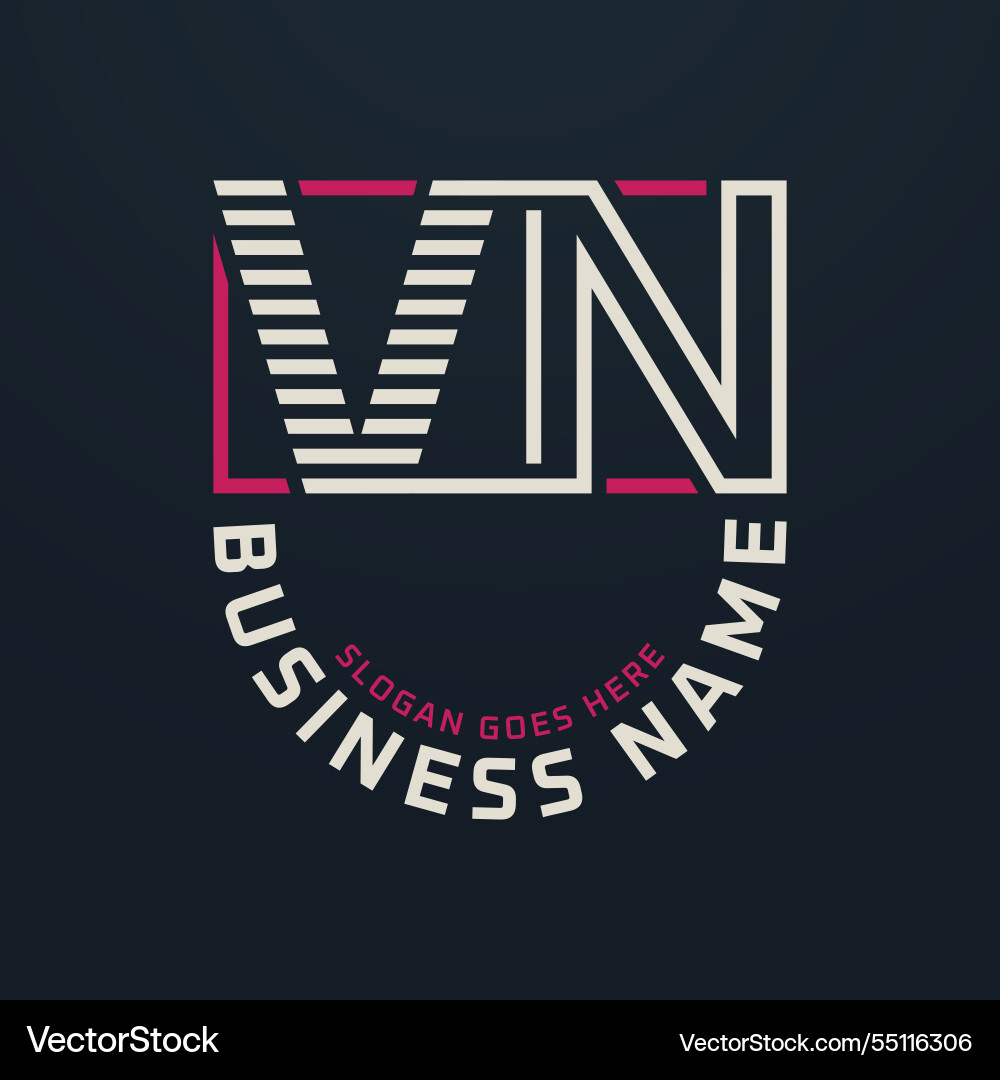 Letter vn premium logo design modern business Vector Image