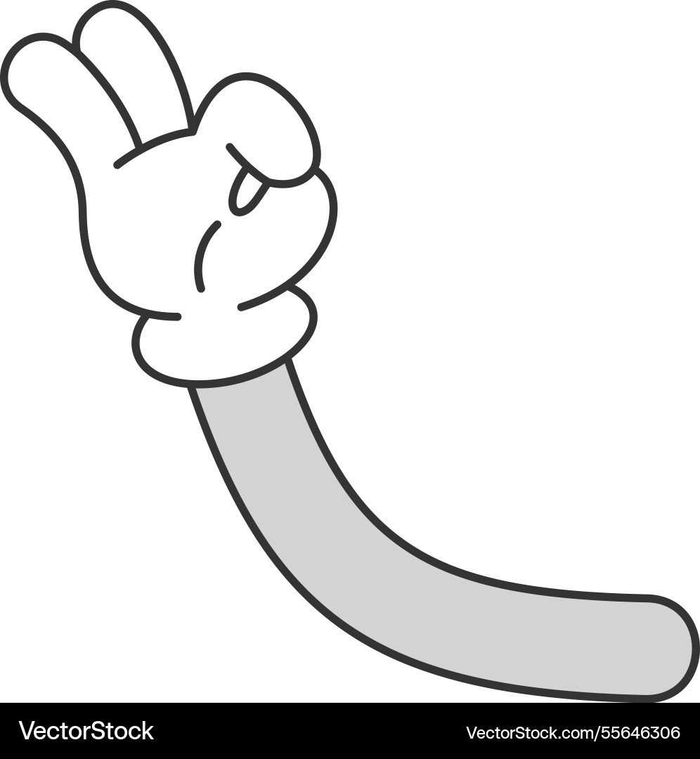 Ok sign retro hand gesture Royalty Free Vector Image