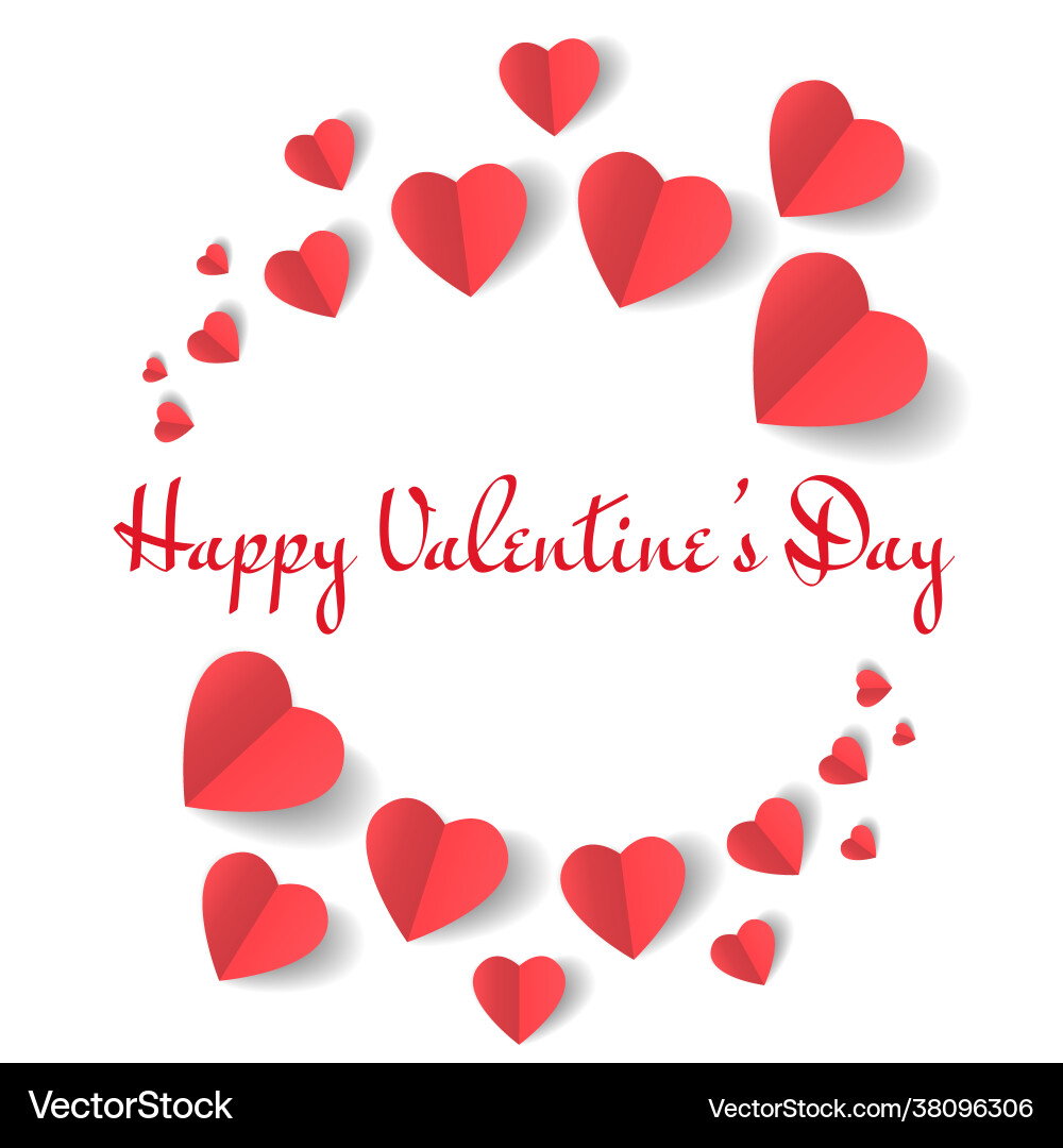 Paper Heart Valentine's Day Royalty Free Vector Image