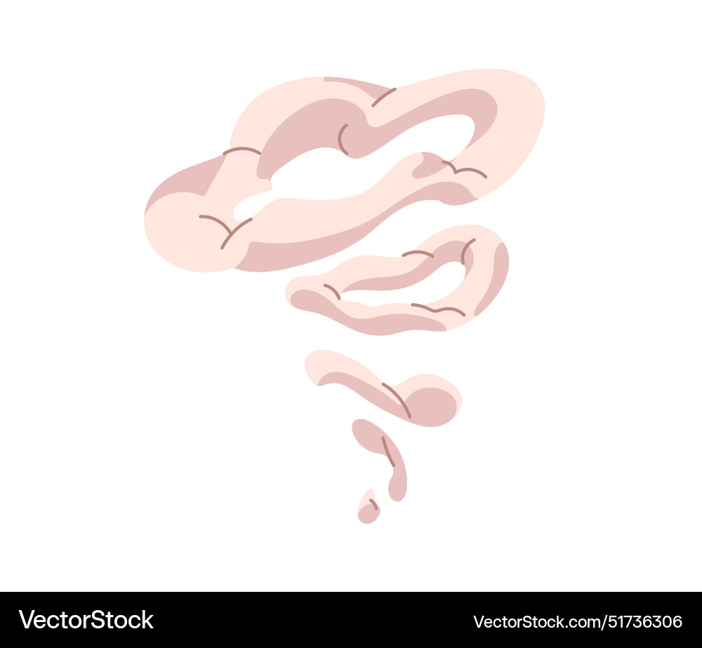 Rings of cigarette smoke fly comic circles cig Vector Image