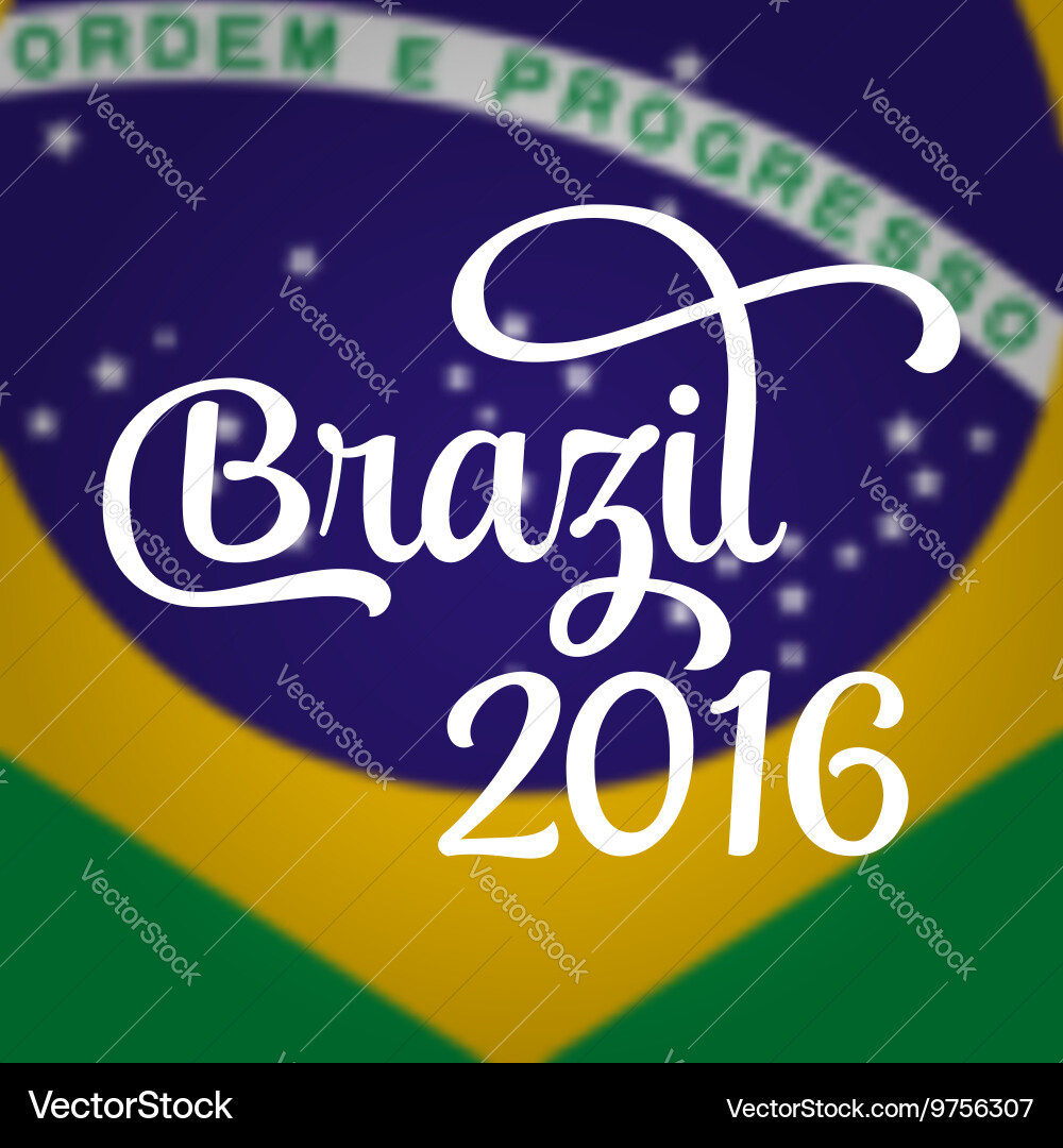2016 brazil patriotic banner for website template Vector Image
