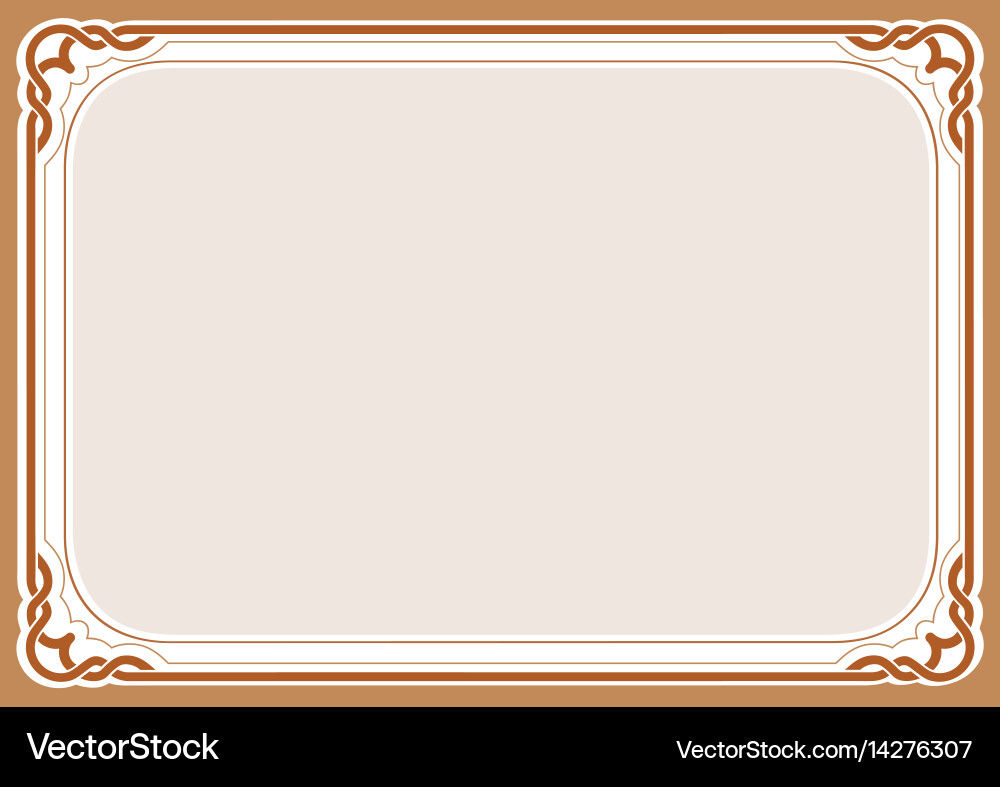 Brown background and frame Royalty Free Vector Image
