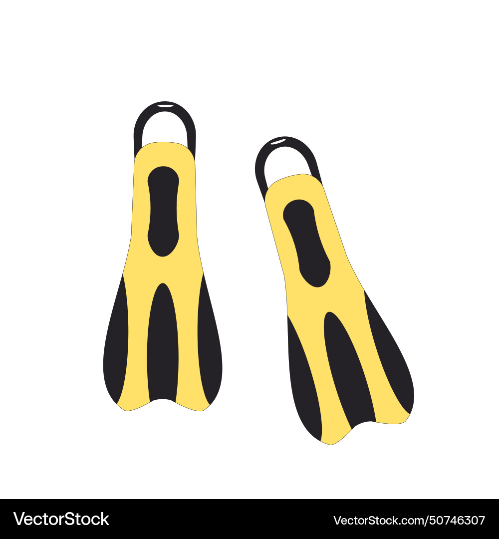 Flipper isolated on white background pair Vector Image