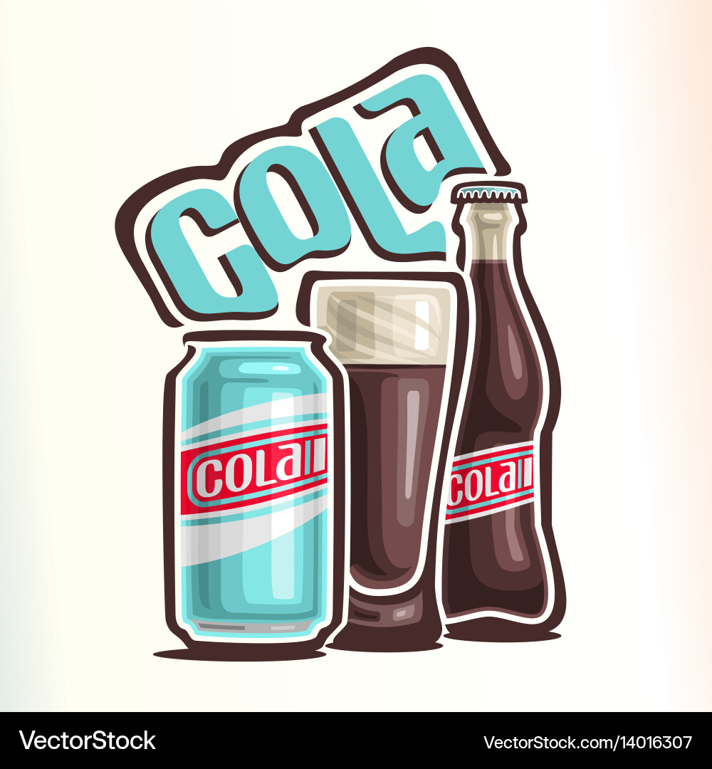 Refreshing Cola Drinks Royalty Free Vector Image