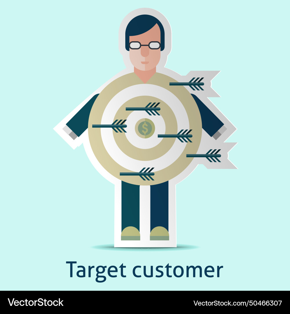 Target customer concept Royalty Free Vector Image