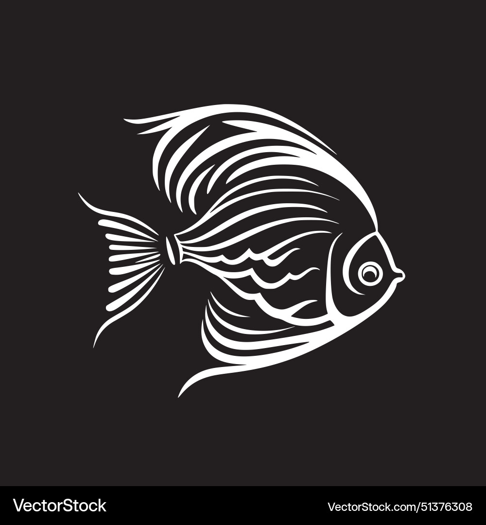 Angelfish - minimalist and flat logo Royalty Free Vector