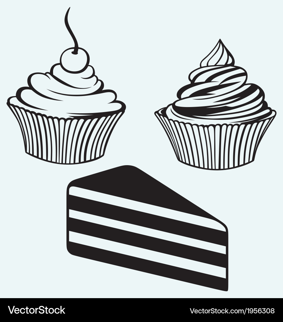 Chocolate cake Royalty Free Vector Image - VectorStock