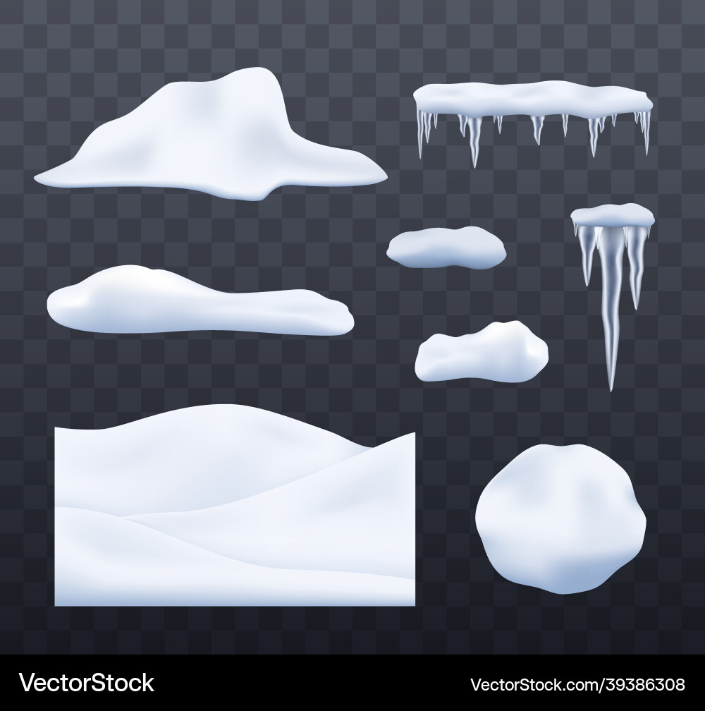 Snow and ice elements Royalty Free Vector Image