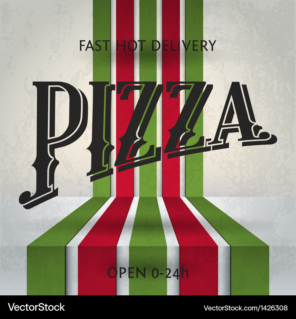 Striped Pizza Backdrop Royalty Free Vector Image