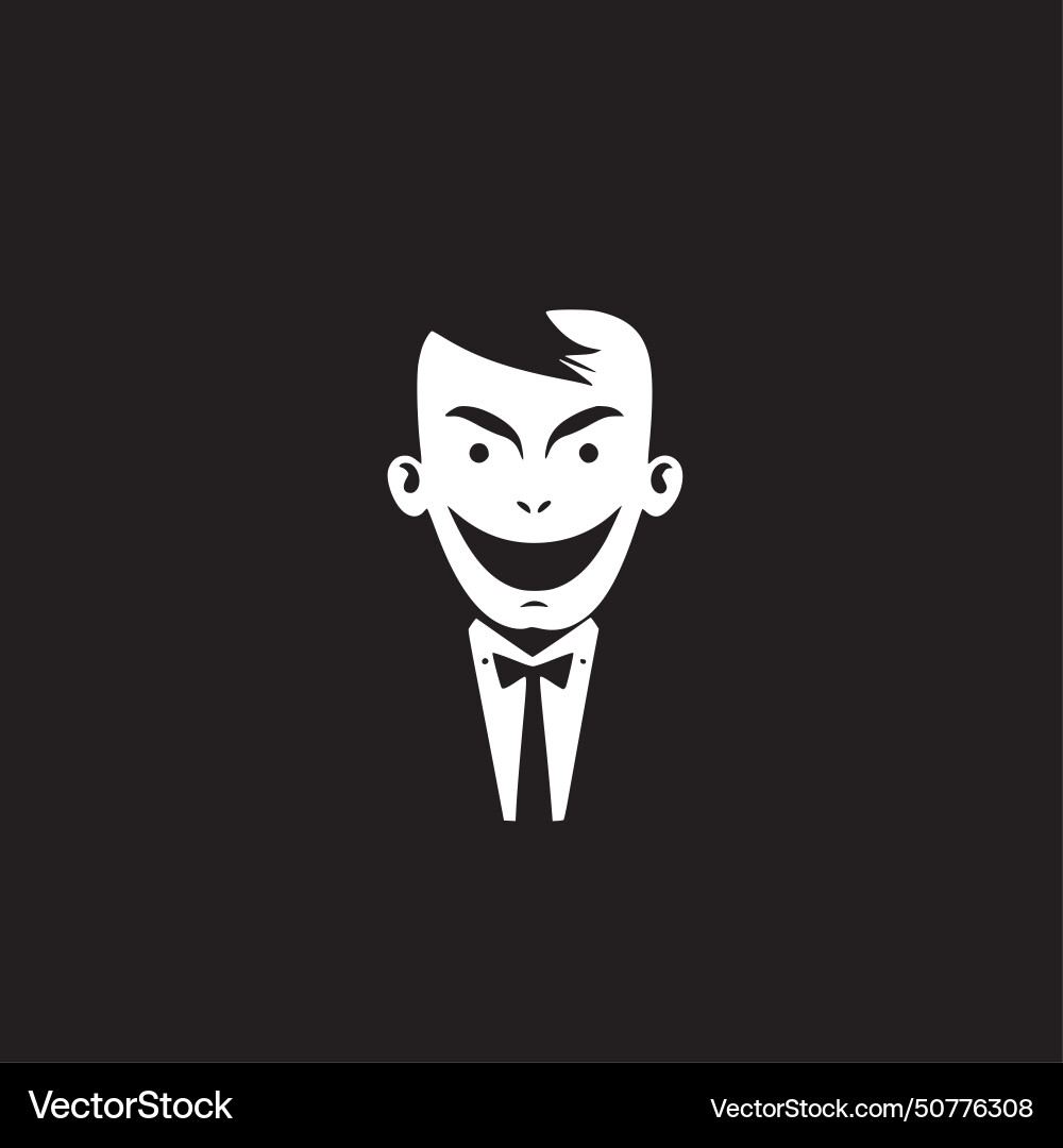 Vampire - black and white Royalty Free Vector Image