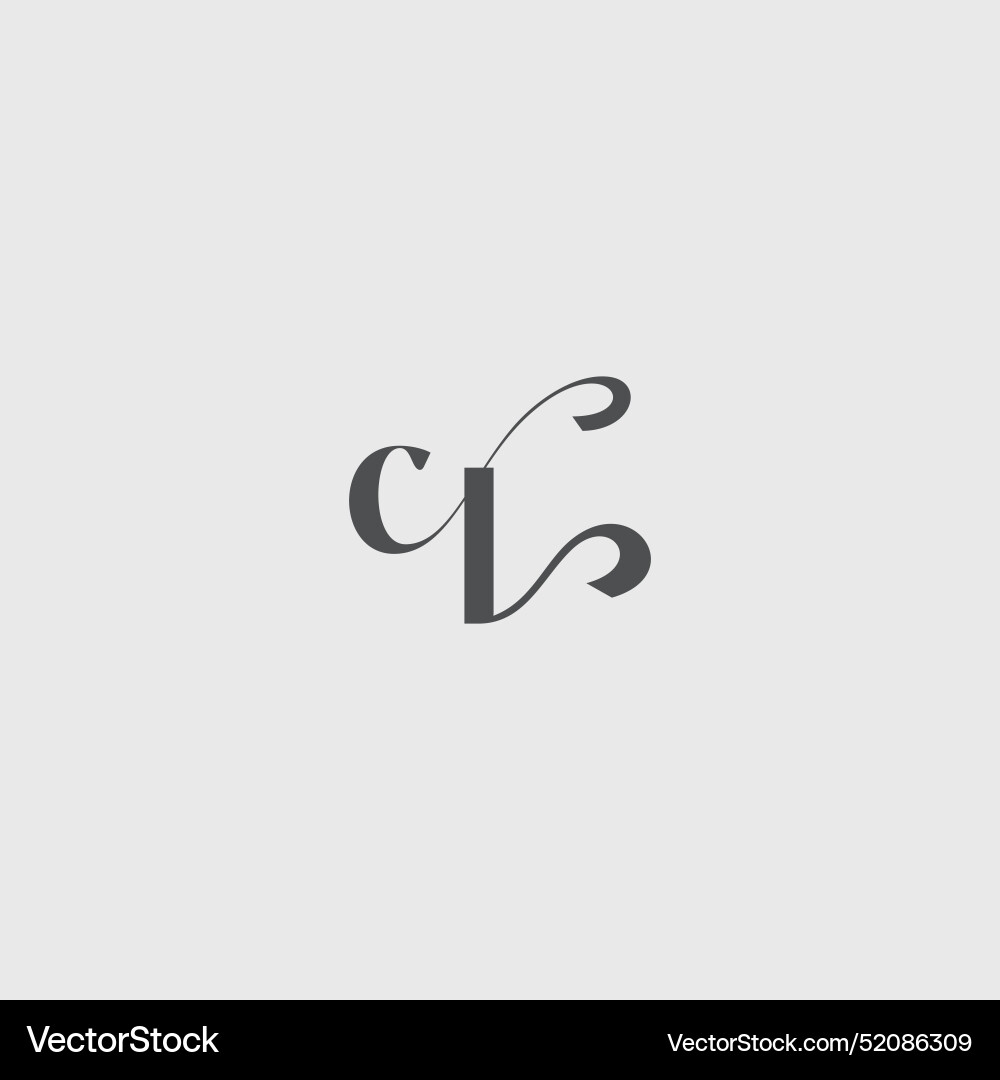 Beauty monogram initial logo simple Royalty Free Vector