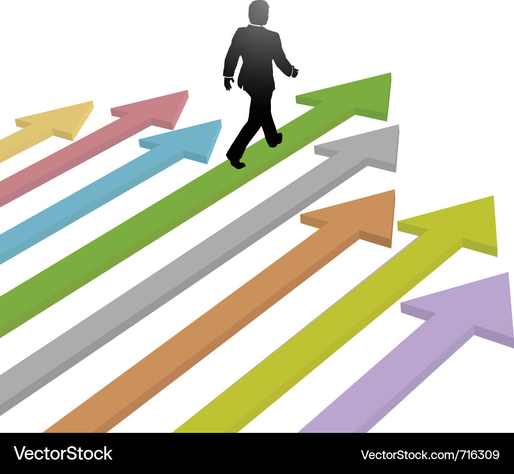 Business person leader Royalty Free Vector Image
