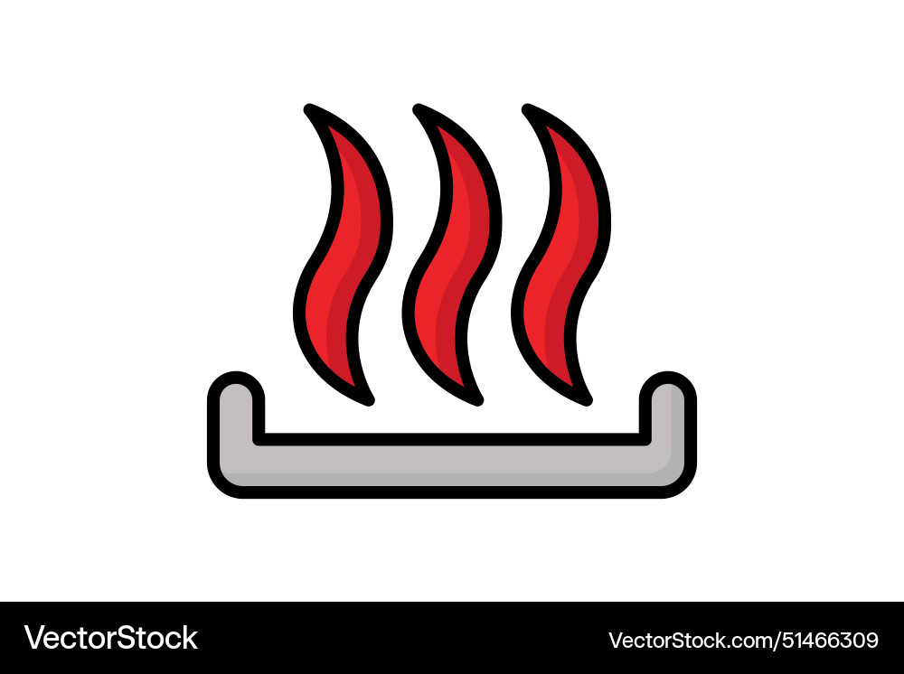 Heating icon related to utilities colored Vector Image