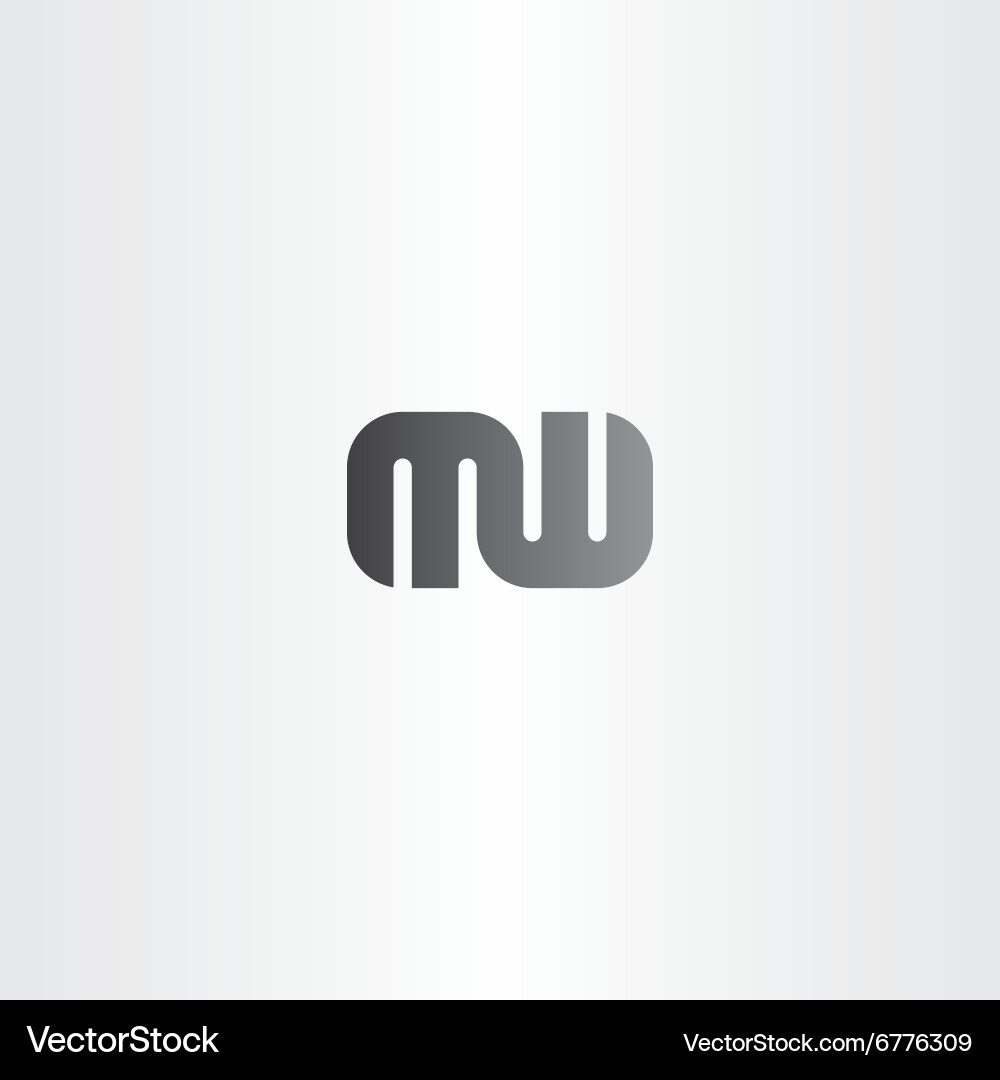 Letter m and w logo combination logotype Vector Image