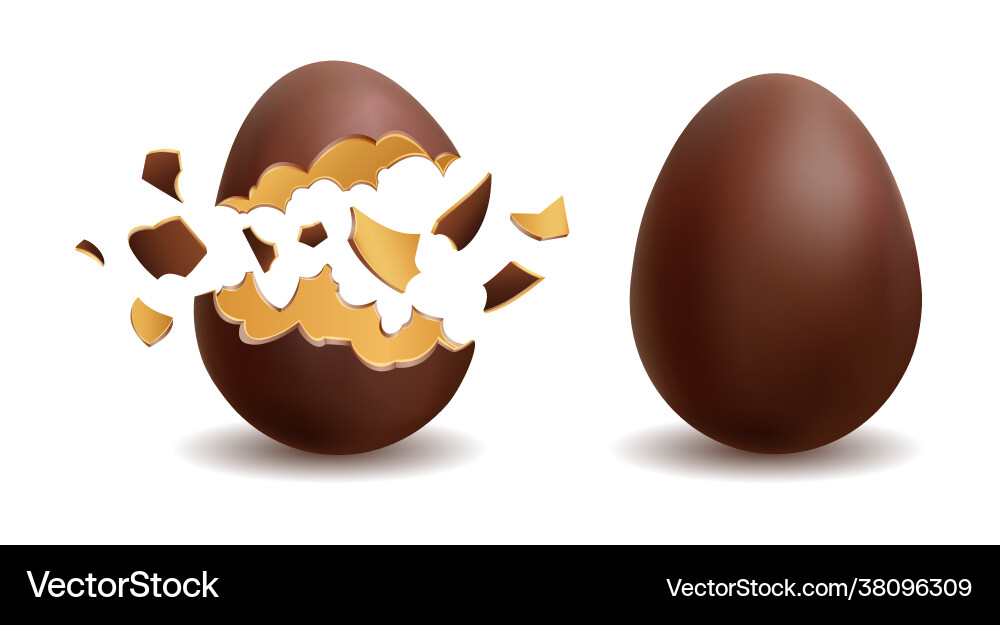 Milk chocolate egg Royalty Free Vector Image - VectorStock