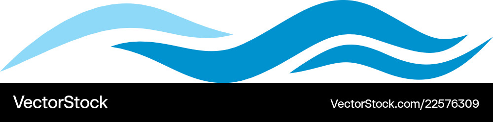 Sea wave logo Royalty Free Vector Image - VectorStock