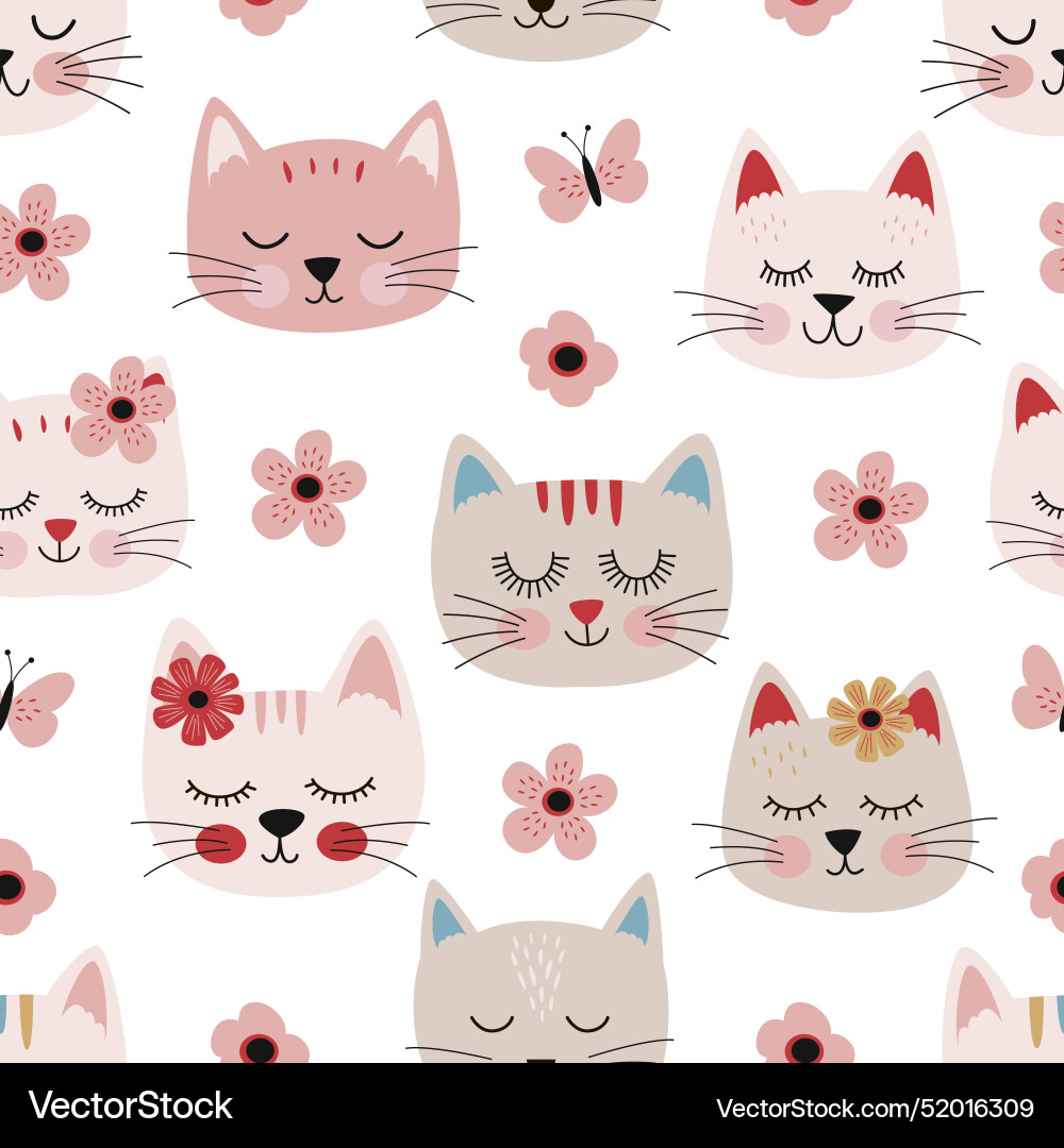 Cat Face Pattern Vector Images (over 12,000)