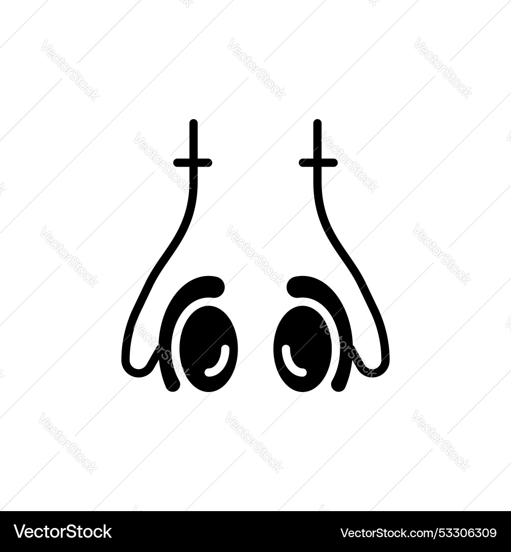 Vasectomy icon set in black filled and outlined Vector Image