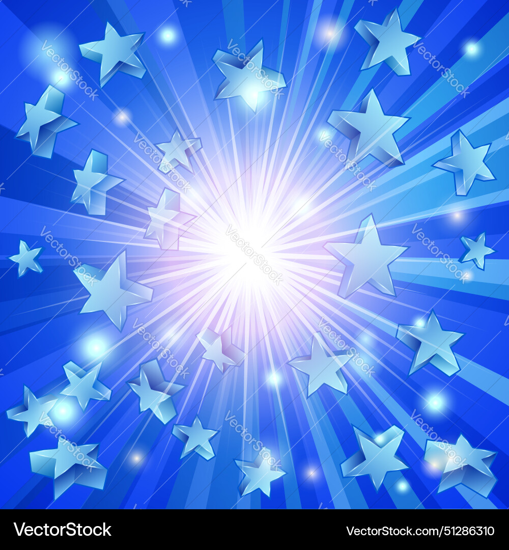 Blue stars background Royalty Free Vector Image