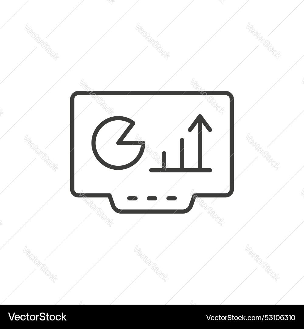 Equity derivatives line icon isolated on white Vector Image
