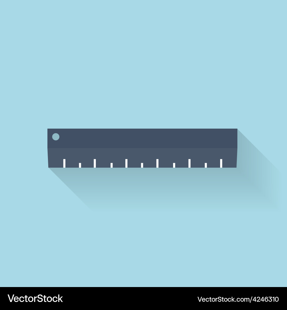 Flat ruler icon Royalty Free Vector Image - VectorStock
