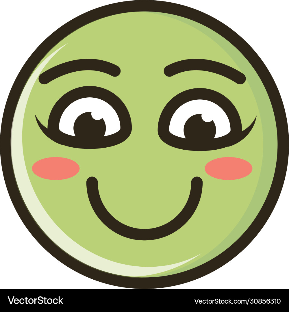 Funny smiley emoticon face expression line Vector Image