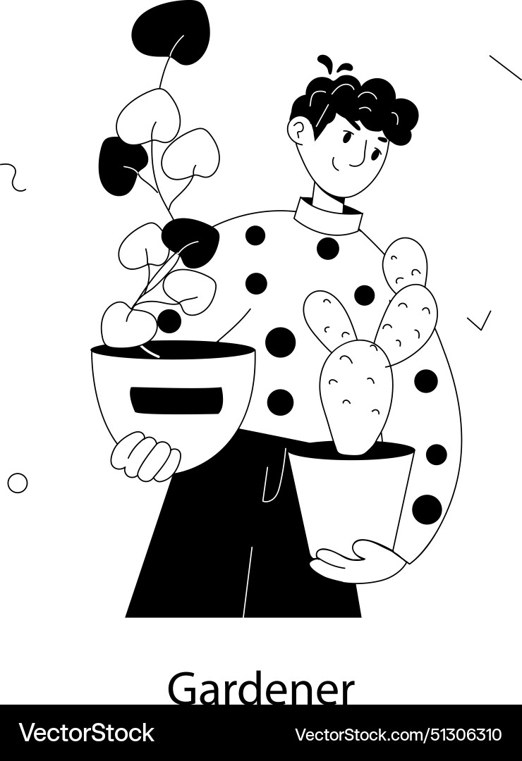 Gardener Royalty Free Vector Image - VectorStock