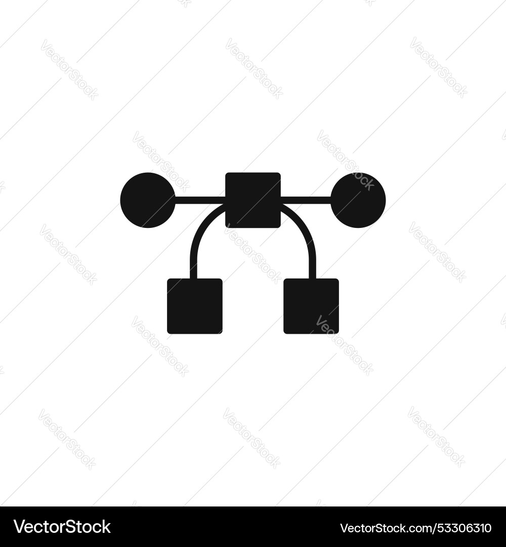 Icon set format editable object symbol anchor Vector Image