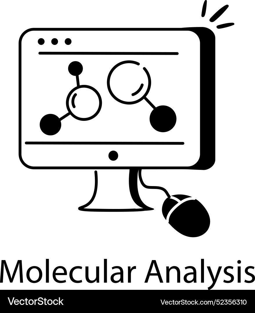 Molecular analysis Royalty Free Vector Image - VectorStock