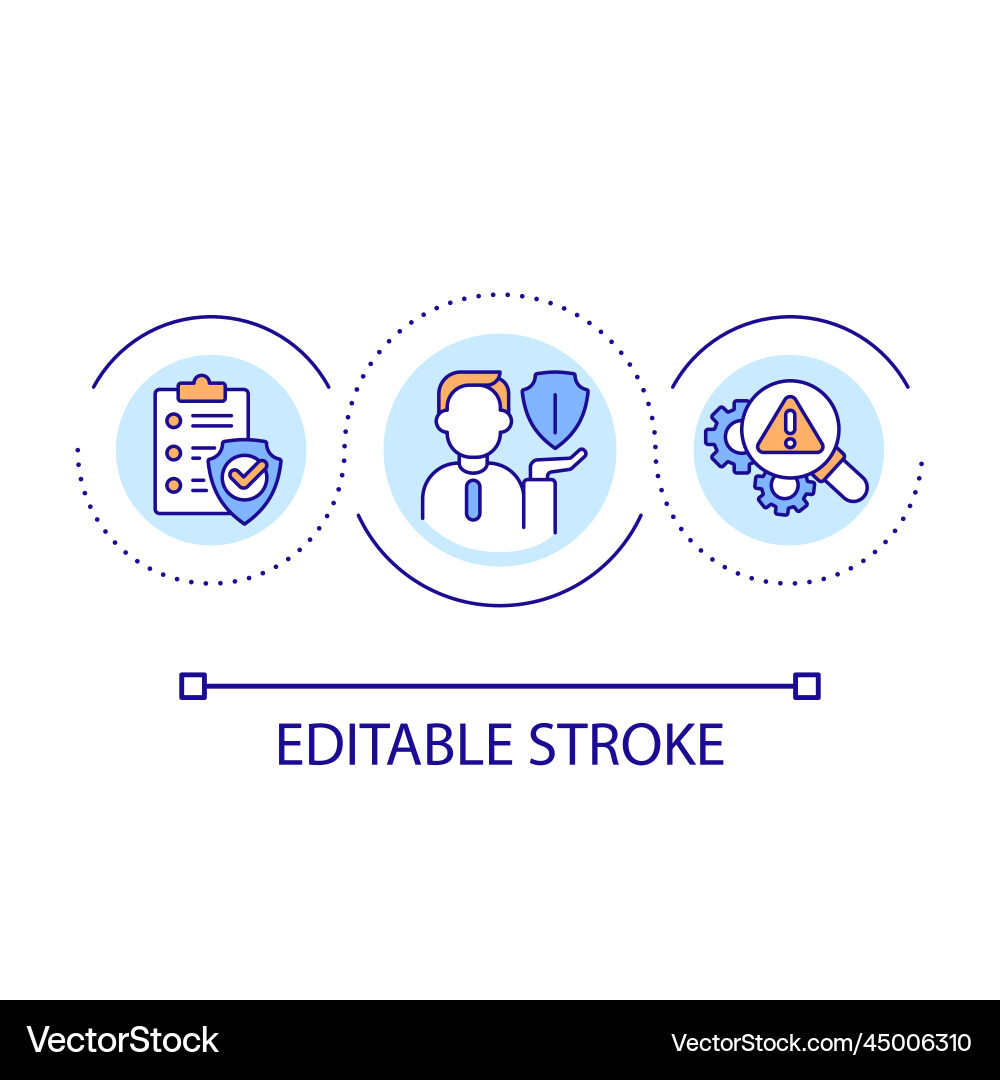 Occupational health and safety officer loop Vector Image