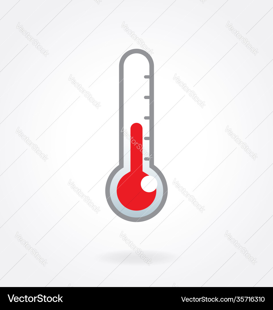 Simple small thermometer temperature icon Vector Image