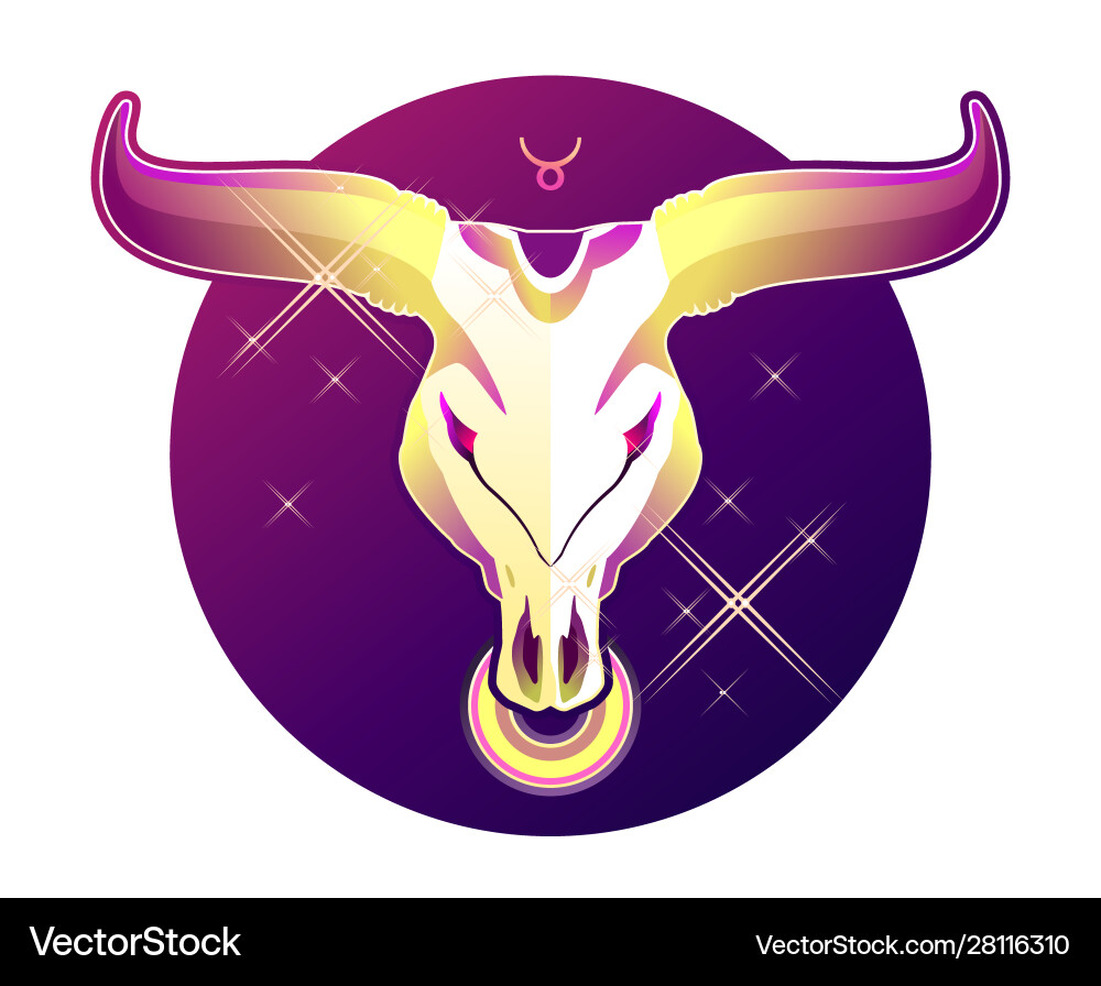 Taurus zodiac sign Royalty Free Vector Image - VectorStock
