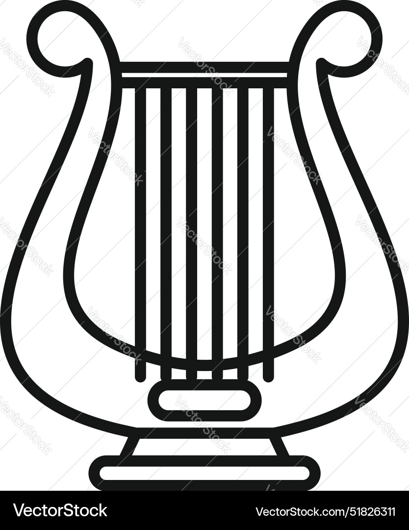 Ancient greek lyre string instrument for music Vector Image