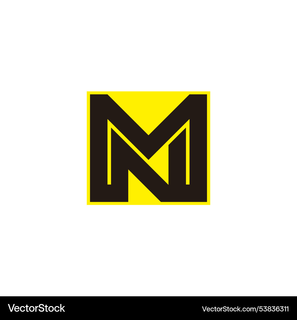 Letter mn circles geometric infinity symbol logo Vector Image