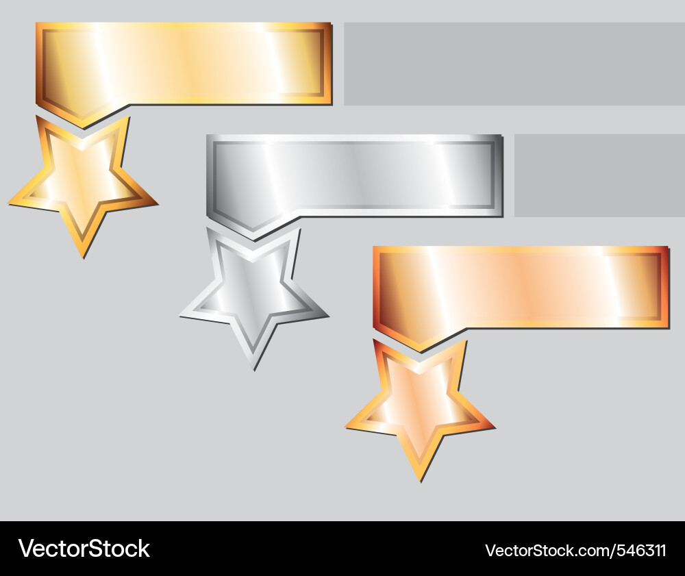 Metal stars Royalty Free Vector Image - VectorStock