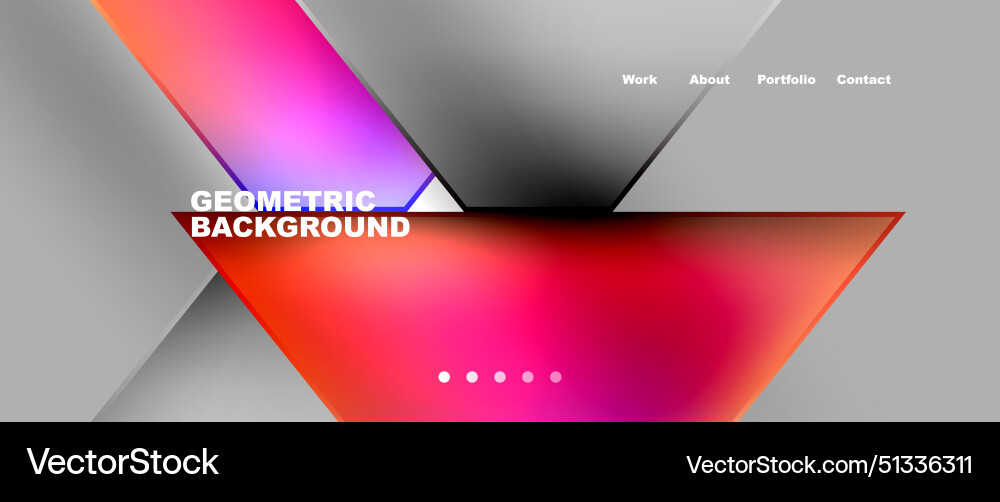 Metal triangles with colorful bright triangles Vector Image