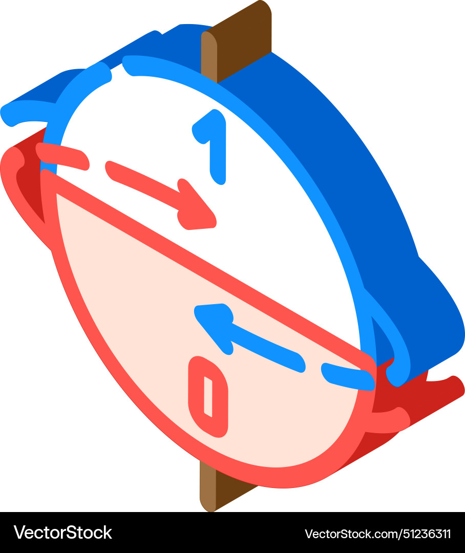 Superposition state quantum technology isometric Vector Image