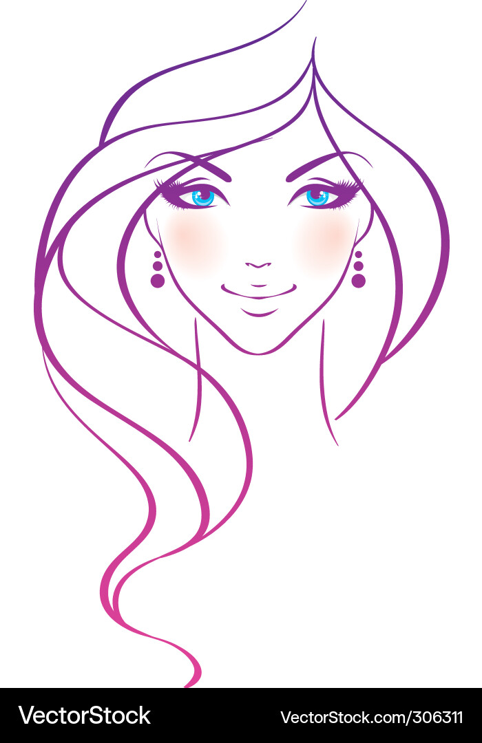 Women beauty hair Royalty Free Vector Image - VectorStock