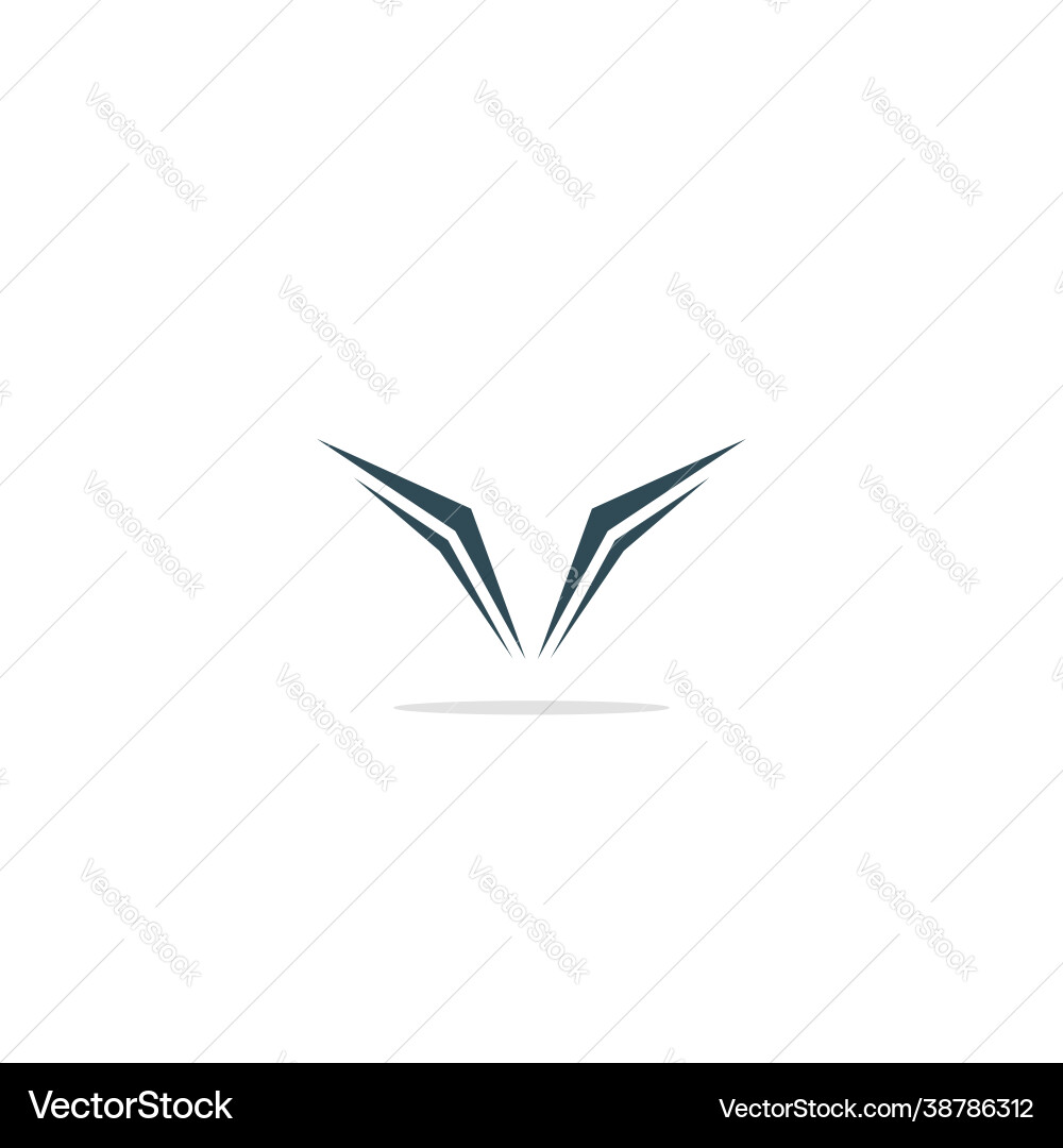 Abstract Monogram Logo - V Royalty Free Vector Image