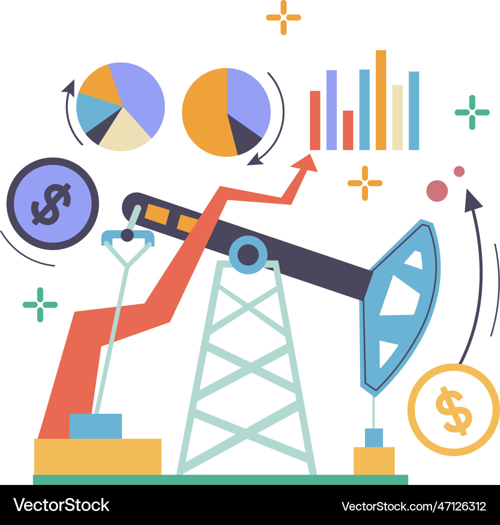 Business development and growth charts diagram Vector Image