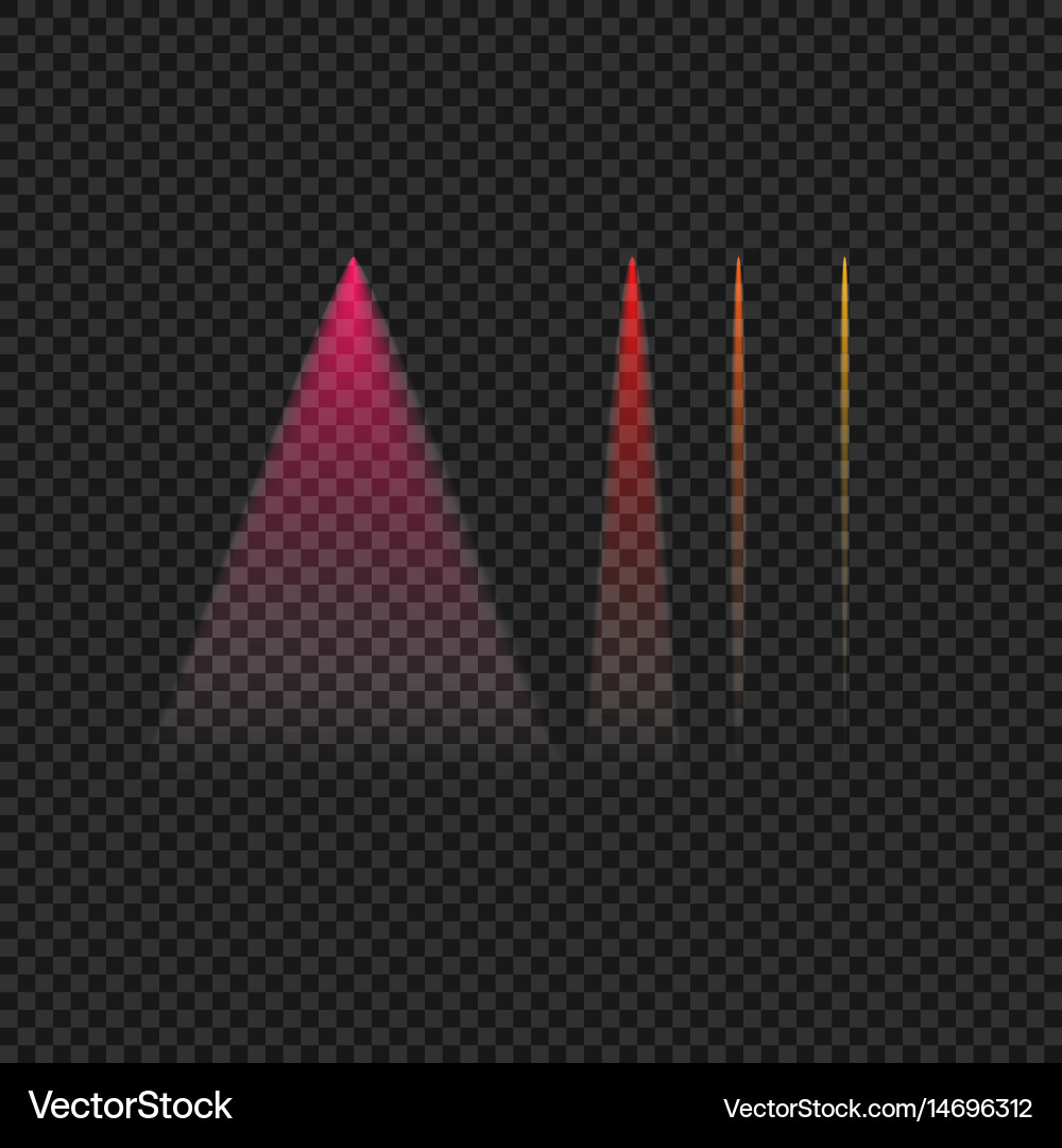 Colorful street light beams set Royalty Free Vector Image