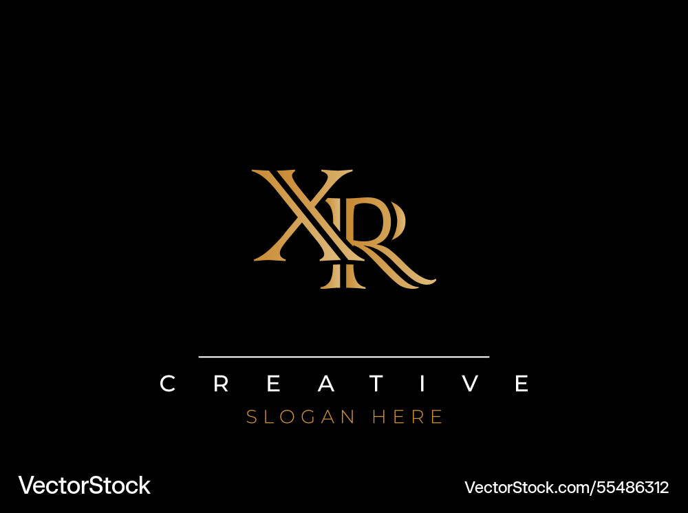 Creative xr luxury logo Royalty Free Vector Image