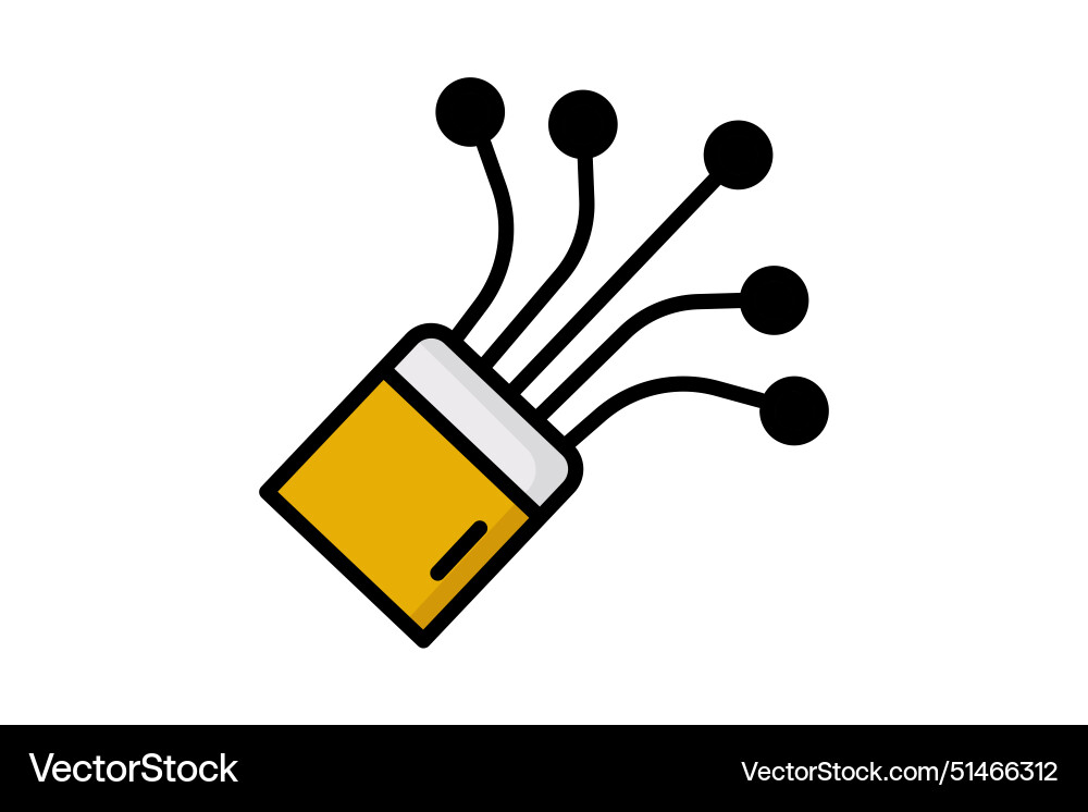 Fiber icon cable related to utilities Royalty Free Vector