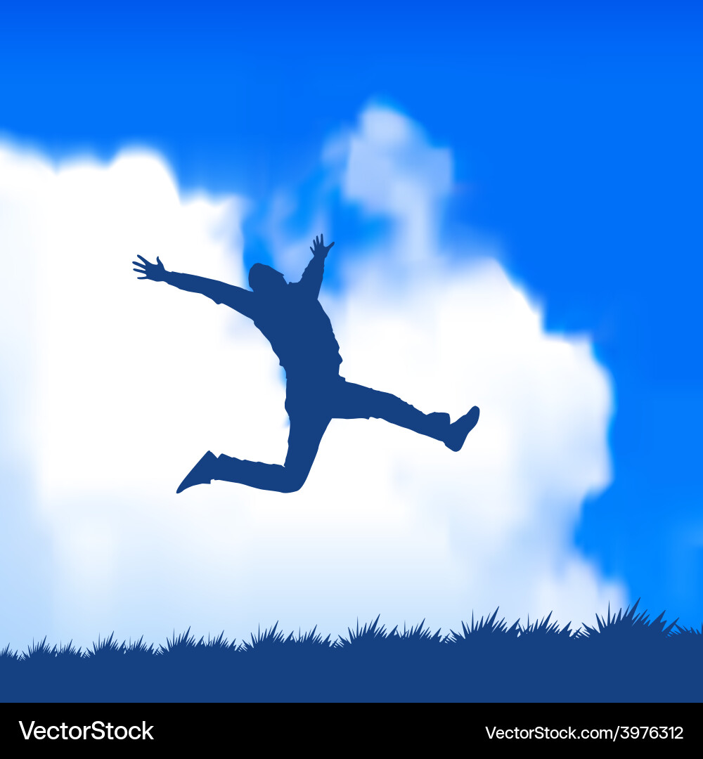 Man jumping Royalty Free Vector Image - VectorStock