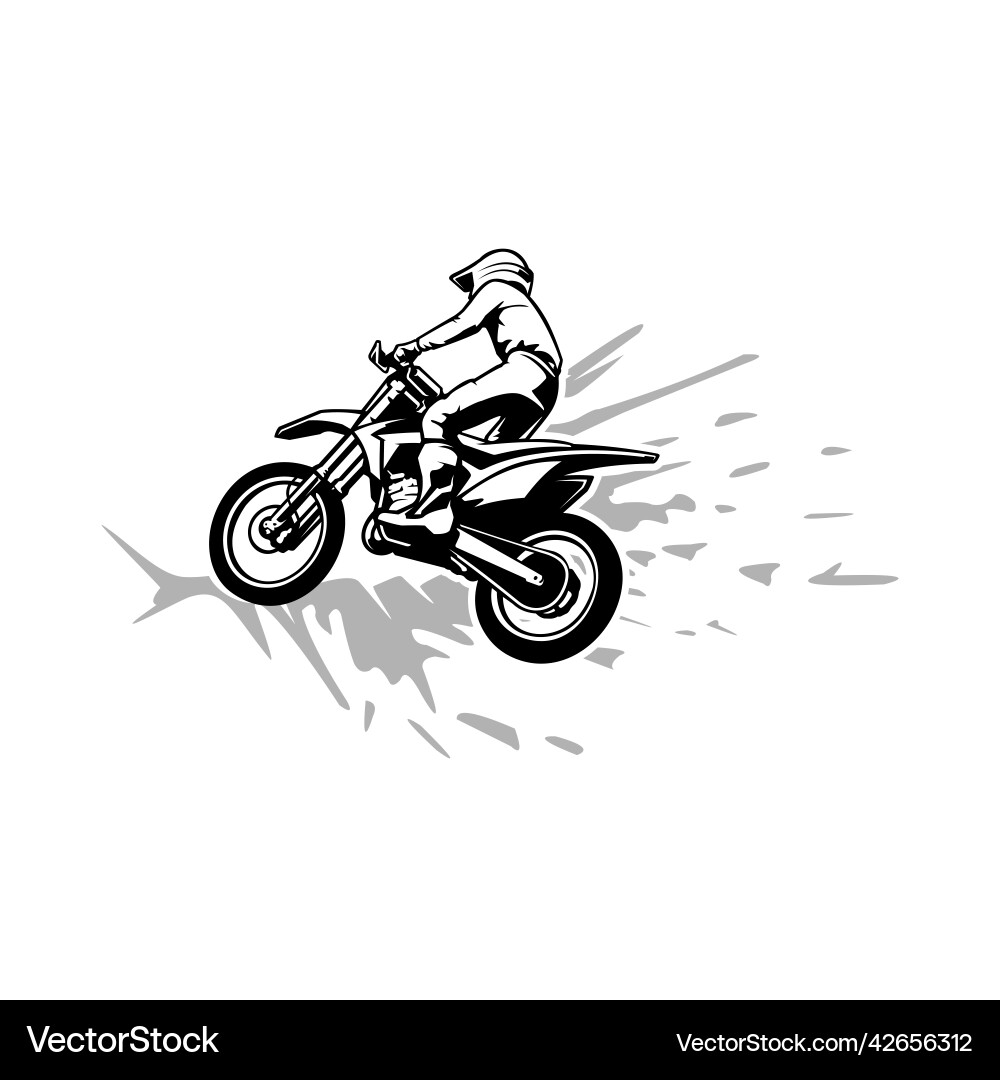 Motocross trails adventure Royalty Free Vector Image
