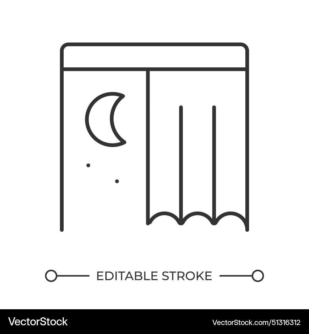 Nighttime linear icon Royalty Free Vector Image