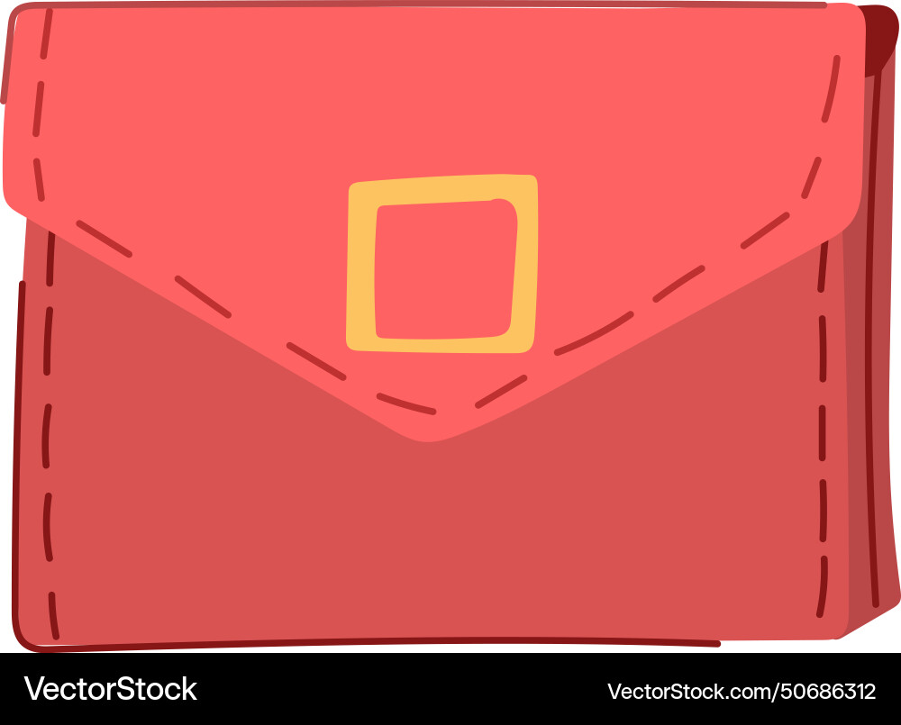 Purse wallet cartoon Royalty Free Vector Image