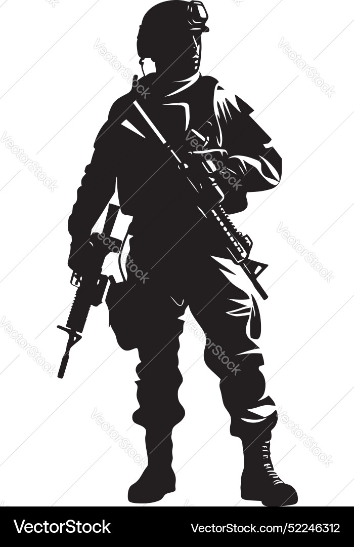 Rapid response defender icon of a military Vector Image